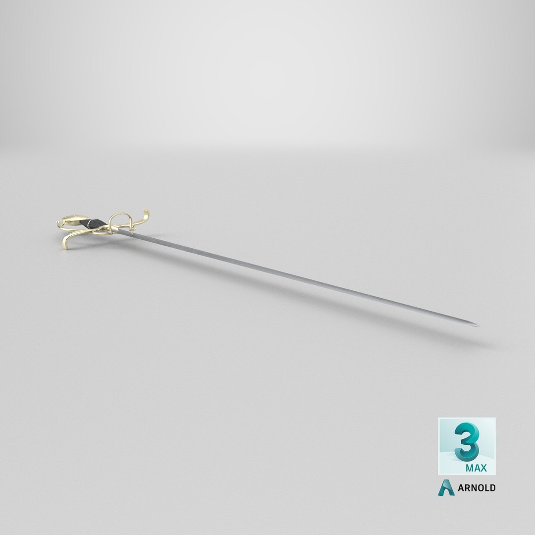 3D Rapier Sword Low-poly PBR Model - TurboSquid 2182478