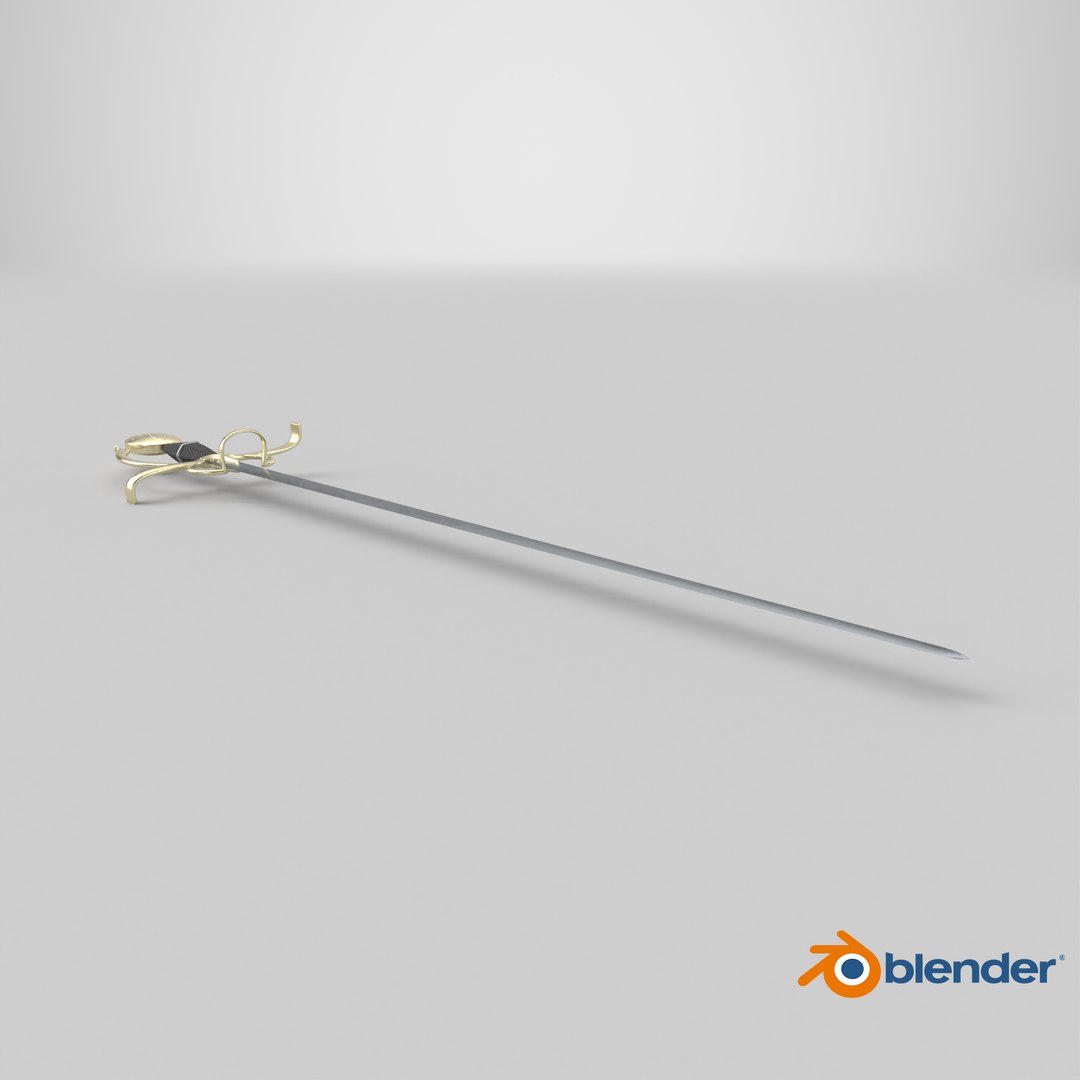 3D Rapier Sword Low-poly PBR Model - TurboSquid 2182478