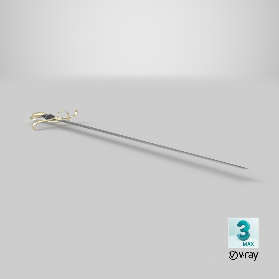 3D Rapier Sword Low-poly PBR Model - TurboSquid 2182478