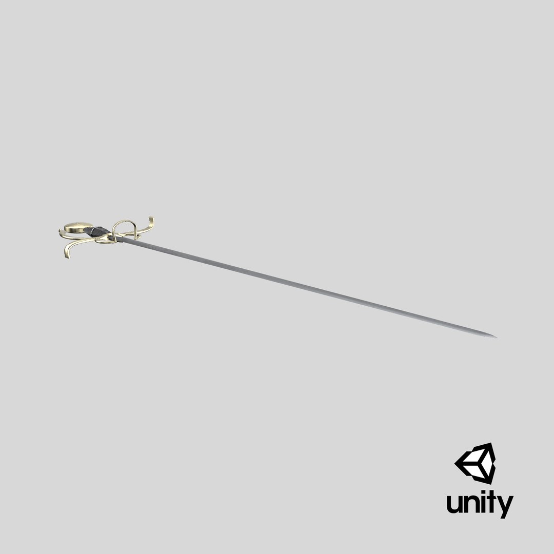 3D Rapier Sword Low-poly PBR Model - TurboSquid 2182478