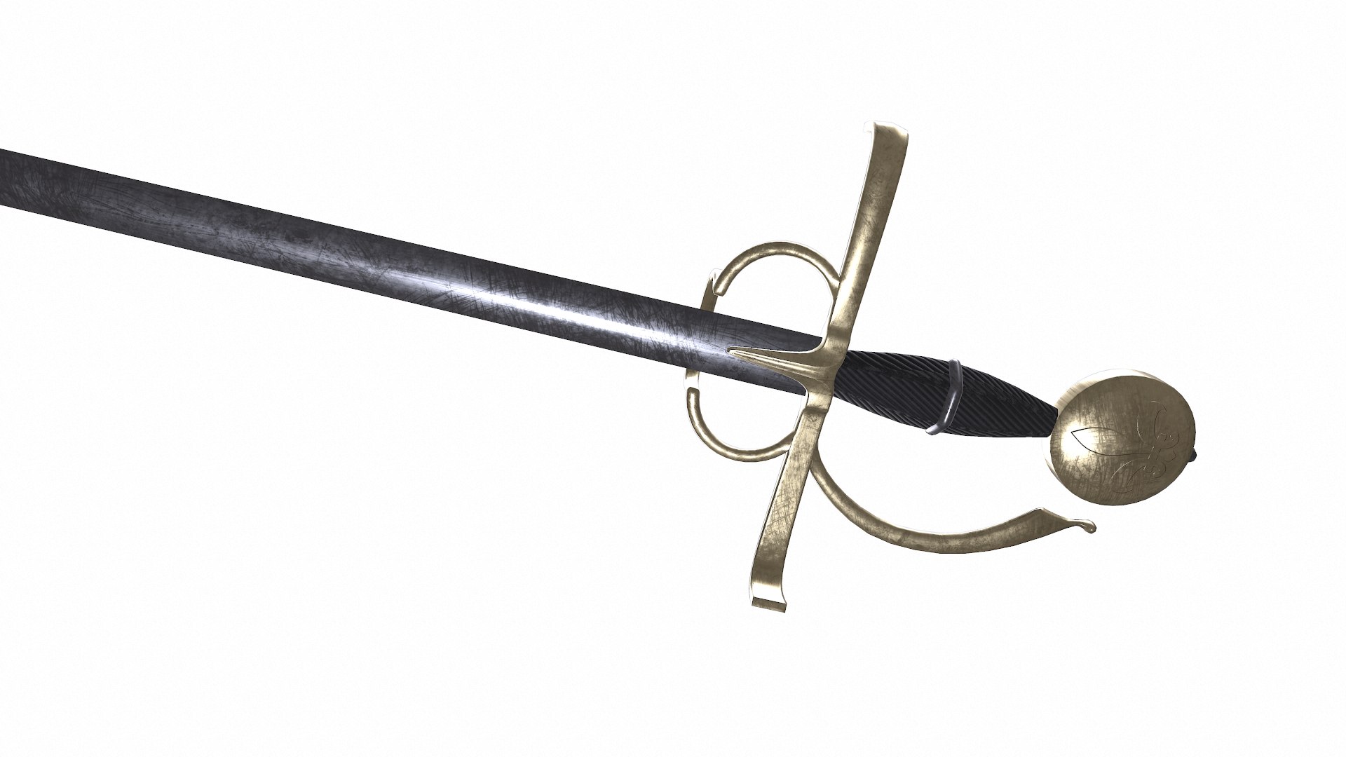 3D Rapier Sword Low-poly PBR Model - TurboSquid 2182478