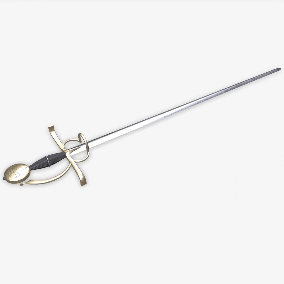 3D Rapier Sword Low-poly PBR Model - TurboSquid 2182478