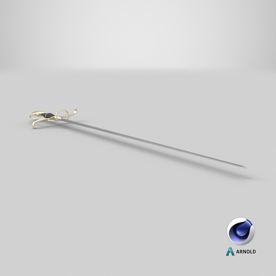 3D Rapier Sword Low-poly PBR Model - TurboSquid 2182478