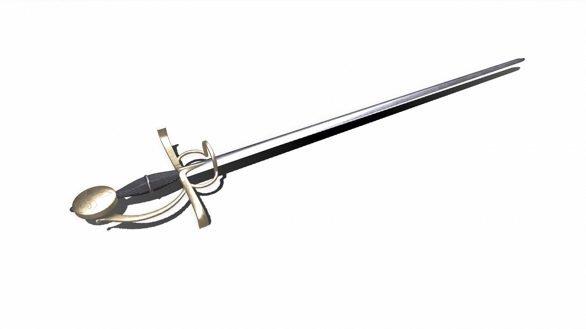 3D Rapier Sword Low-poly PBR Model - TurboSquid 2182478