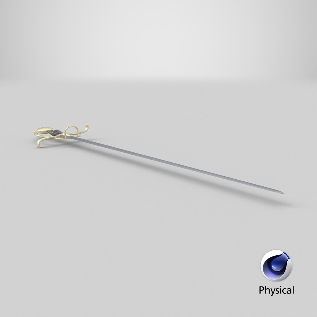 3D Rapier Sword Low-poly PBR Model - TurboSquid 2182478