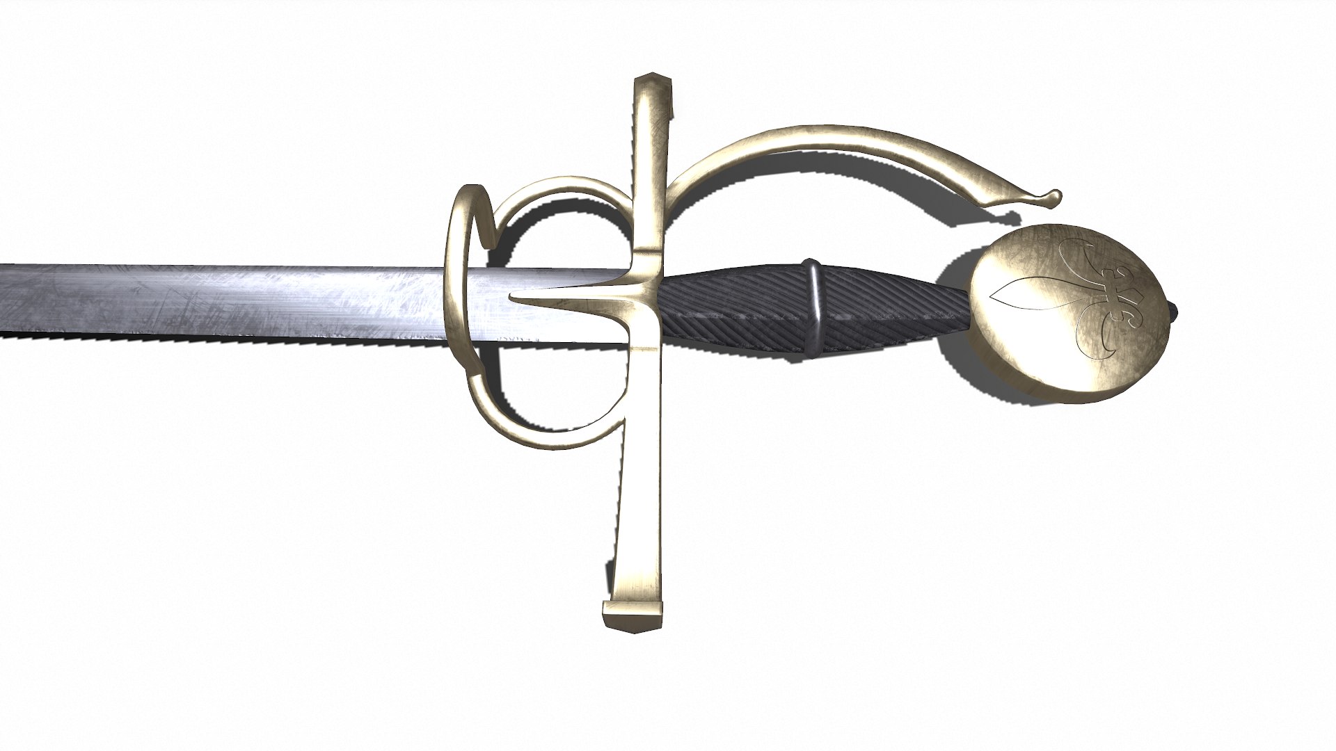 3D Rapier Sword Low-poly PBR Model - TurboSquid 2182478