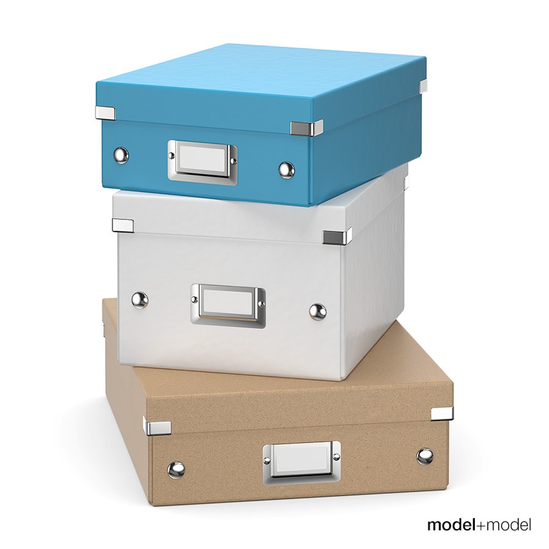 Office Storage Boxes 3D Model - TurboSquid 1180371