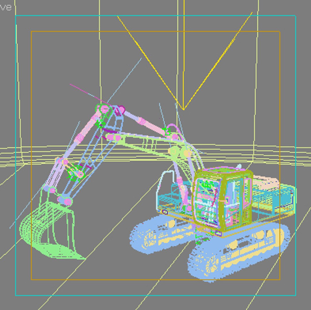 Realistic Crawler Excavator 3d Model