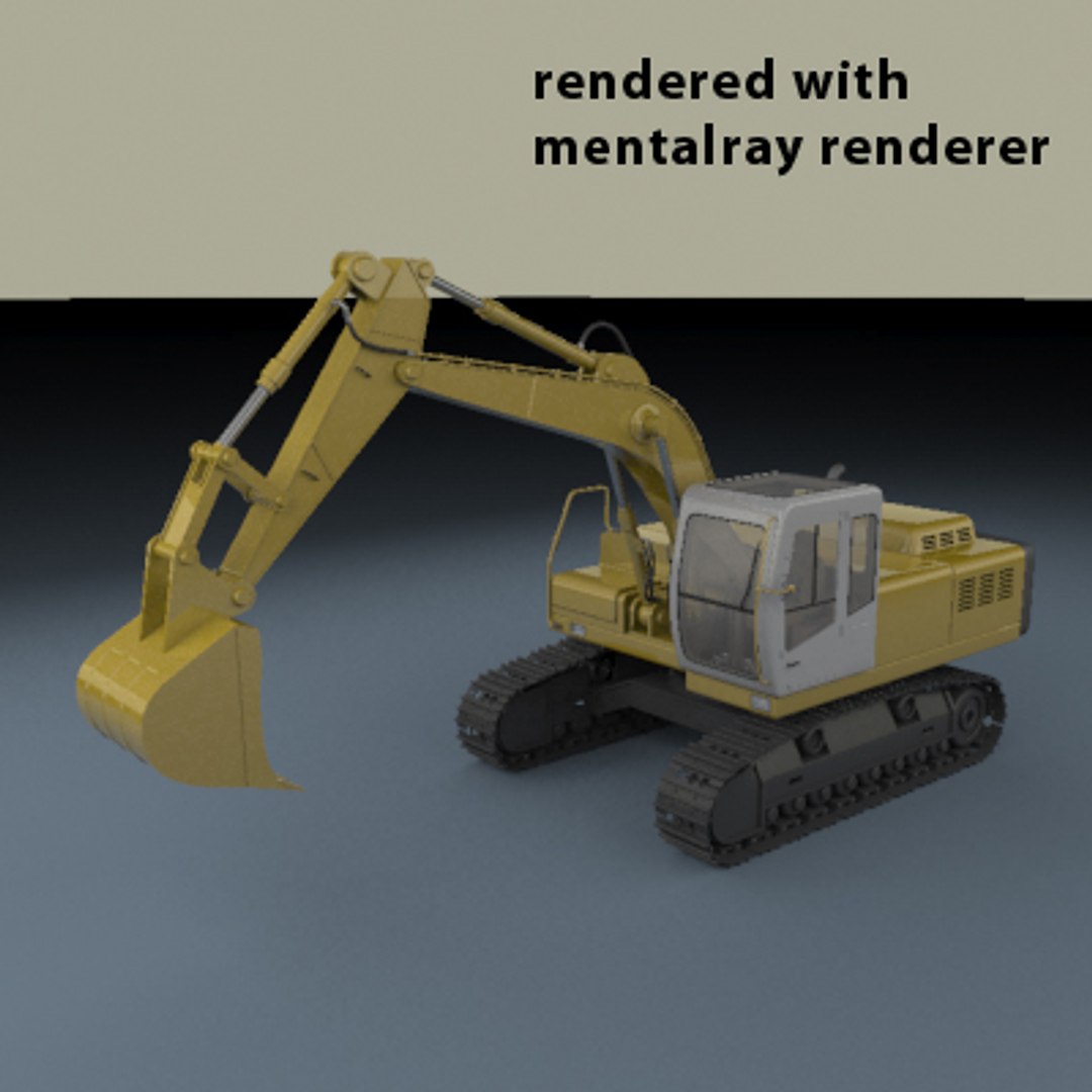Realistic Crawler Excavator 3d Model