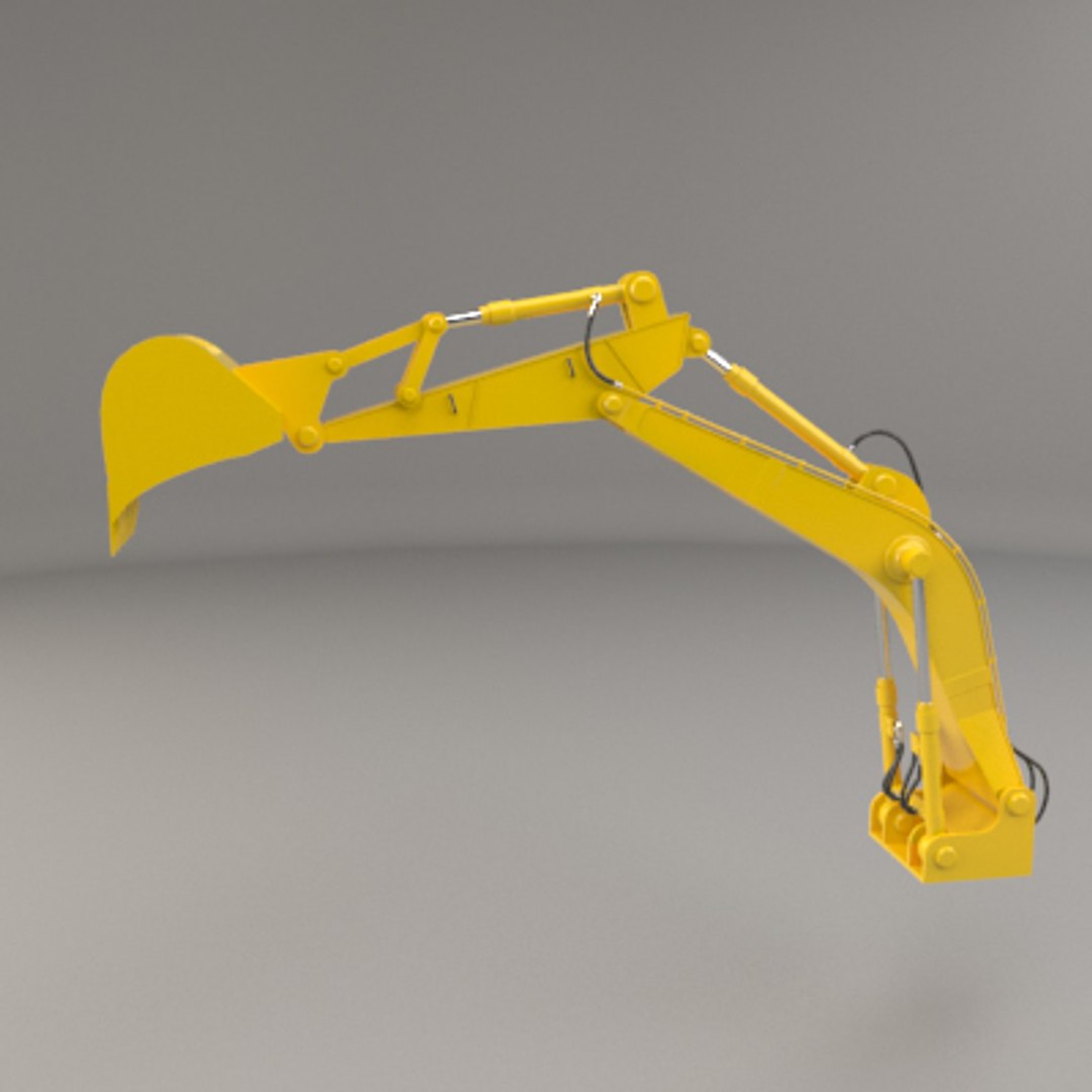 Realistic Crawler Excavator 3d Model