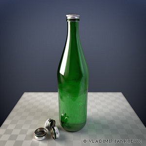 Glass Bottle Lightwave Models for Download | TurboSquid