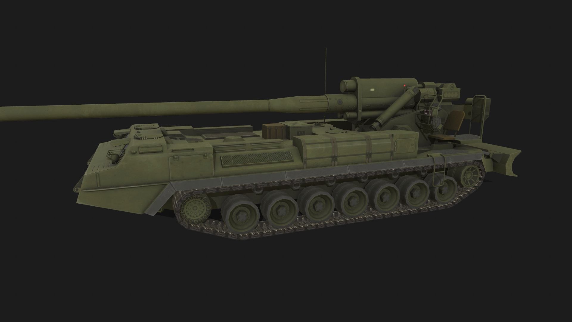 2s7 Pion 3D Model - TurboSquid 1536718