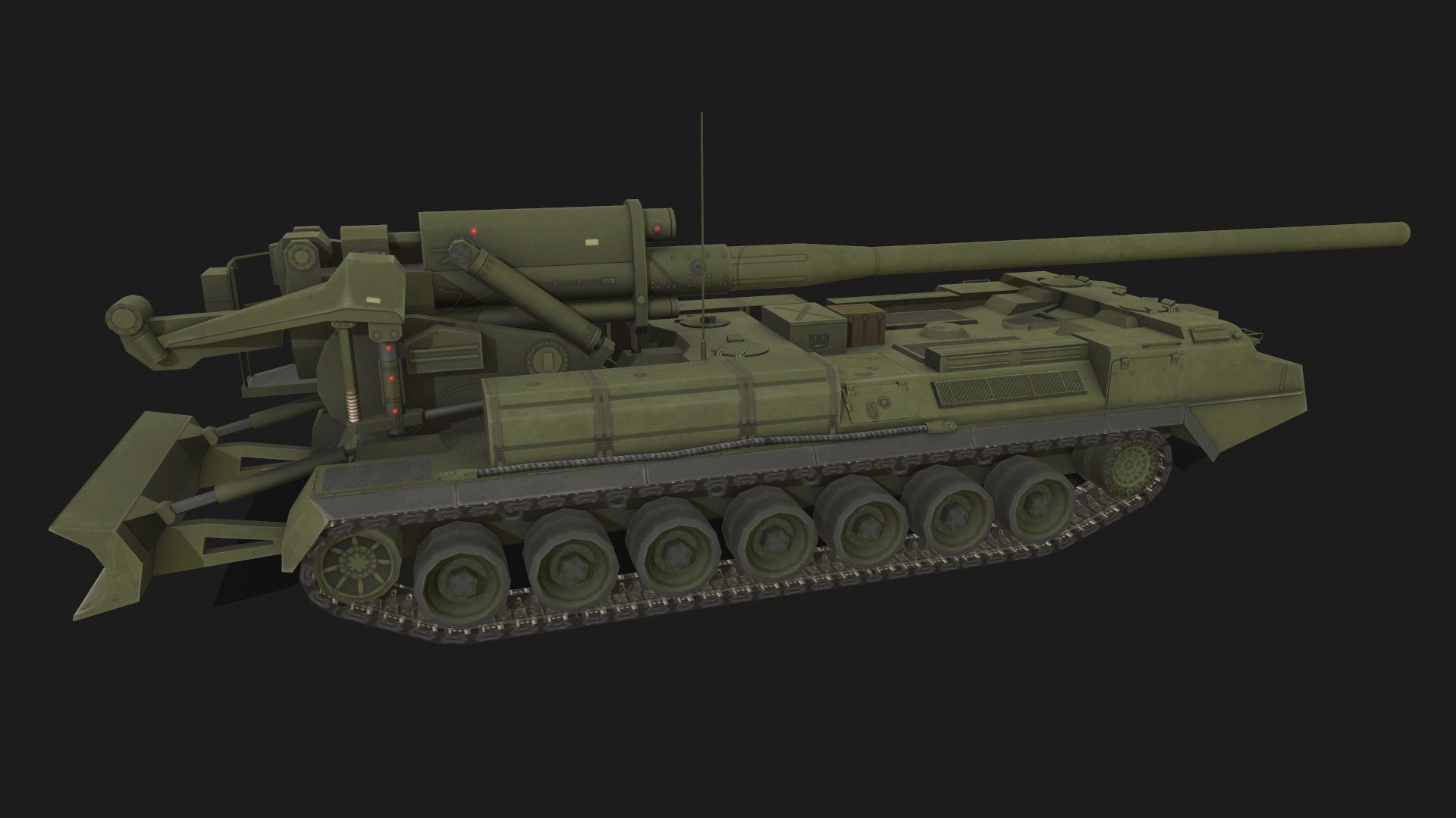 2s7 Pion 3D Model - TurboSquid 1536718