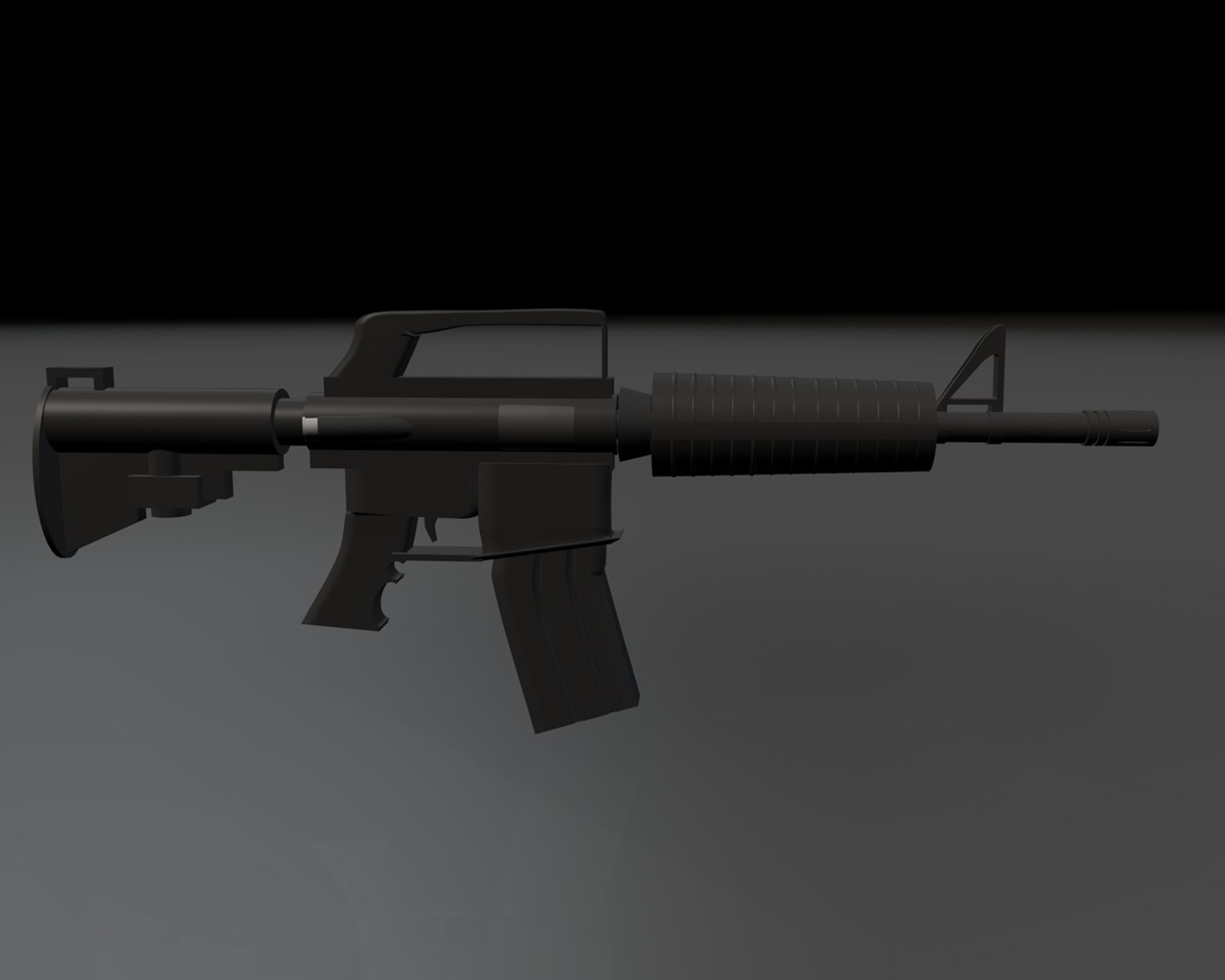 3d weapons m16 rifle machine gun model