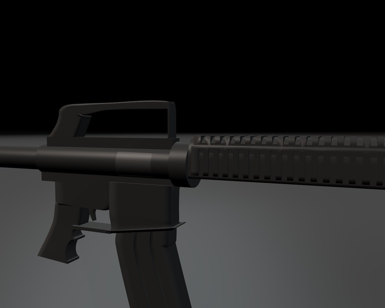 3d weapons m16 rifle machine gun model