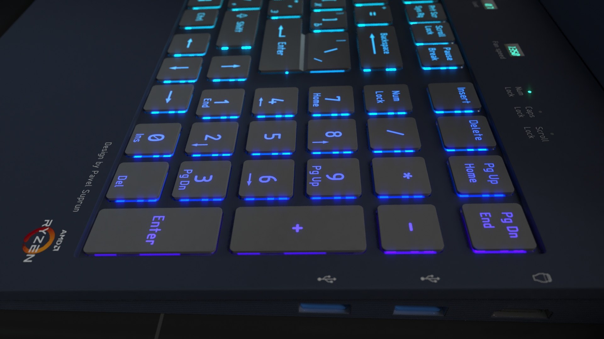 Laptop Keyboard 3D Model - TurboSquid 1593110