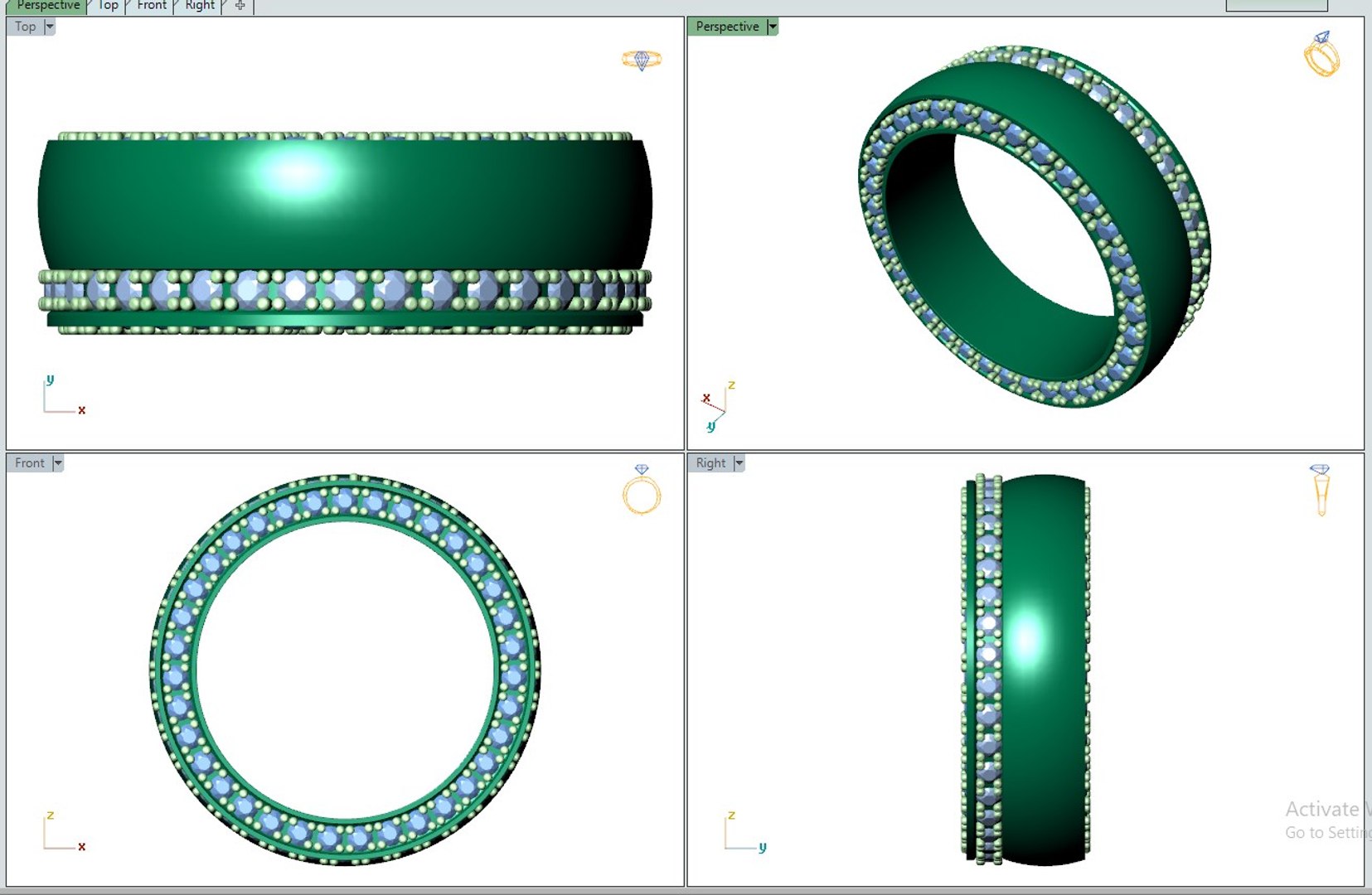 3D ring set women men - TurboSquid 1699523