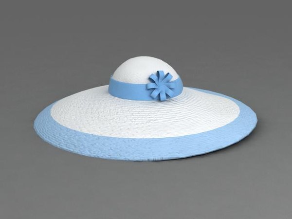 3d hat women model