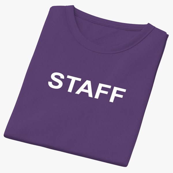 Female Crew Neck Folded Purple Staff 02 3D model - TurboSquid 1759010