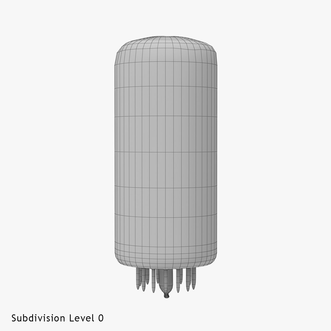 nixie tube in-18 3d max