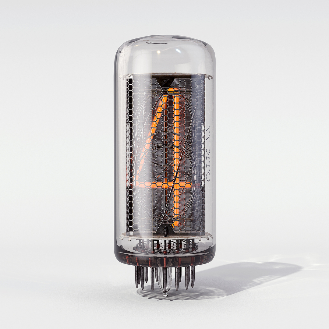 Nixie Tube In-18 3d Max