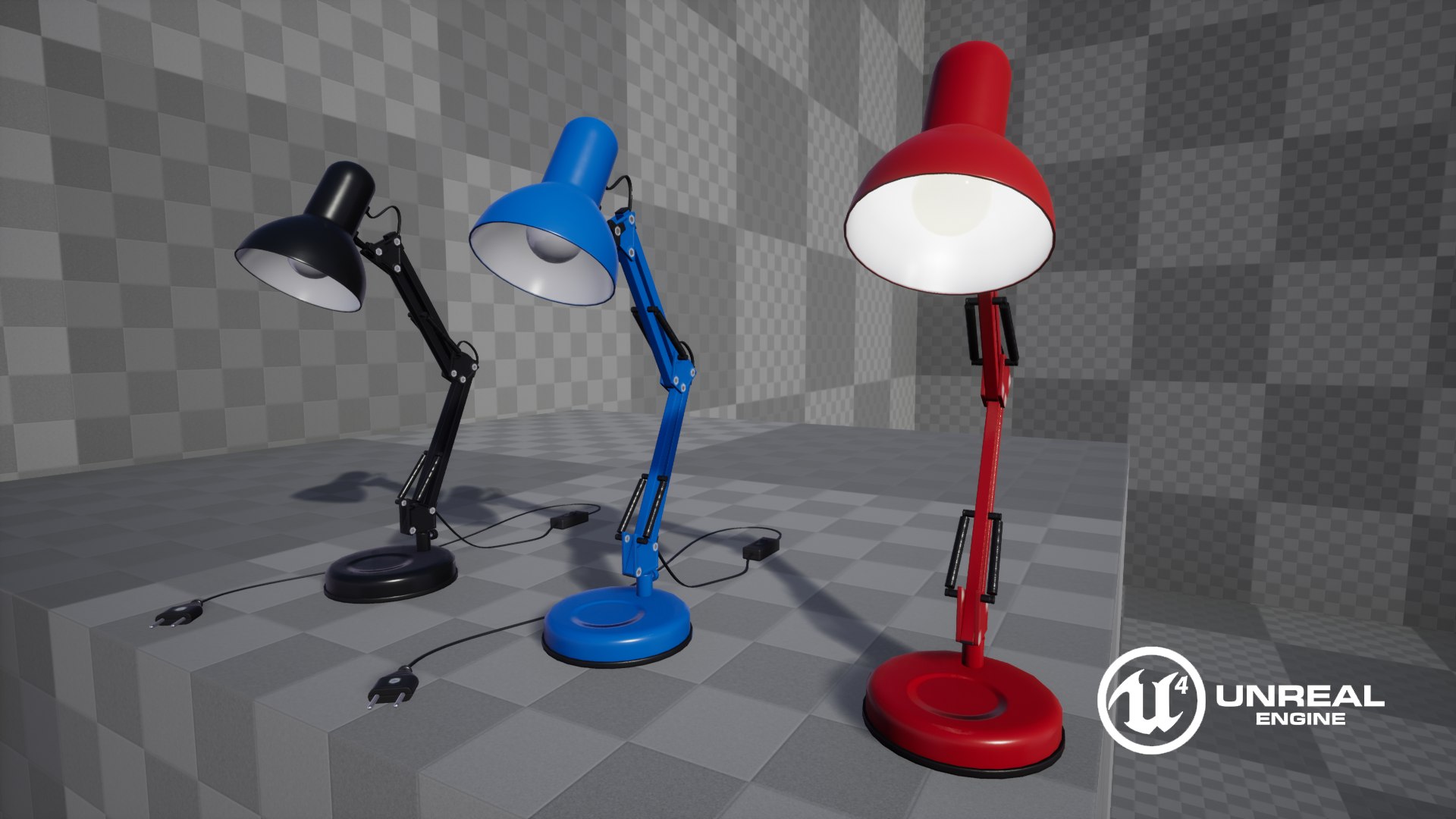 3D low-poly desk lamp model - TurboSquid 1614542