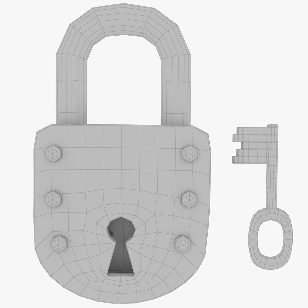 3D old lock key model - TurboSquid 1215335