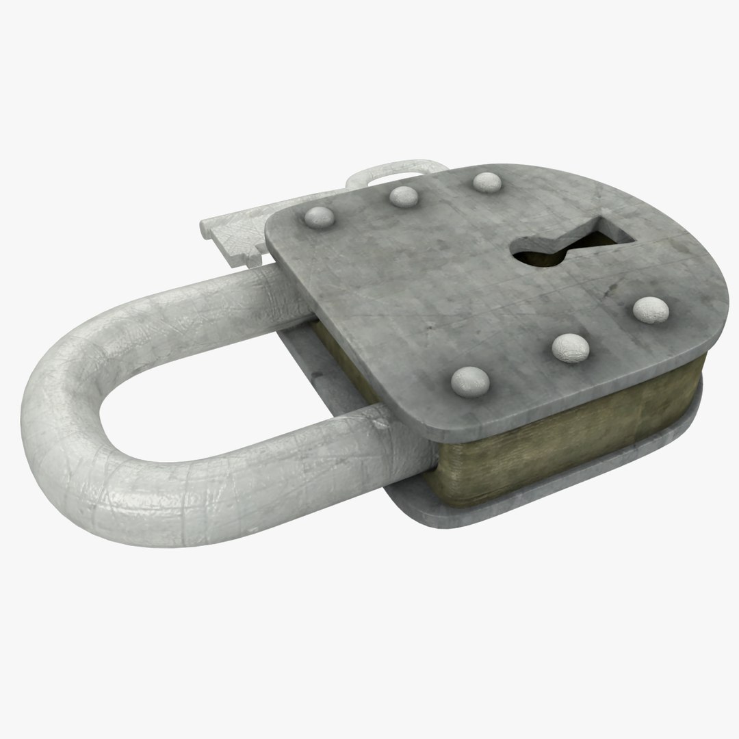 3D old lock key model - TurboSquid 1215335