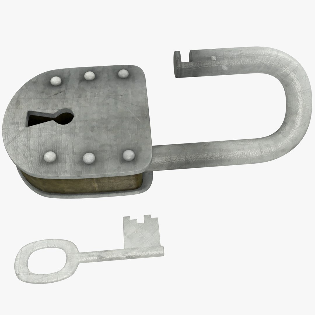 3D old lock key model - TurboSquid 1215335