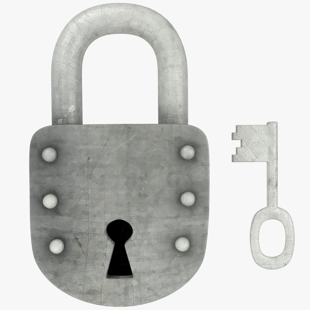 3D old lock key model - TurboSquid 1215335