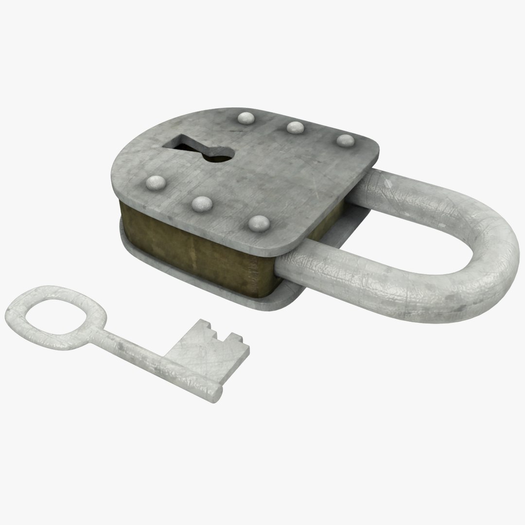 3D old lock key model - TurboSquid 1215335