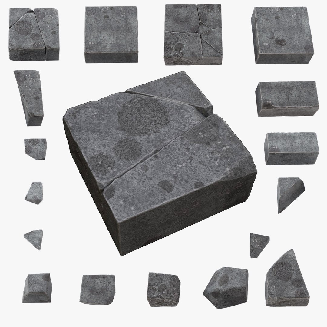3D Stone Blocks And Debris Collection - TurboSquid 2244628
