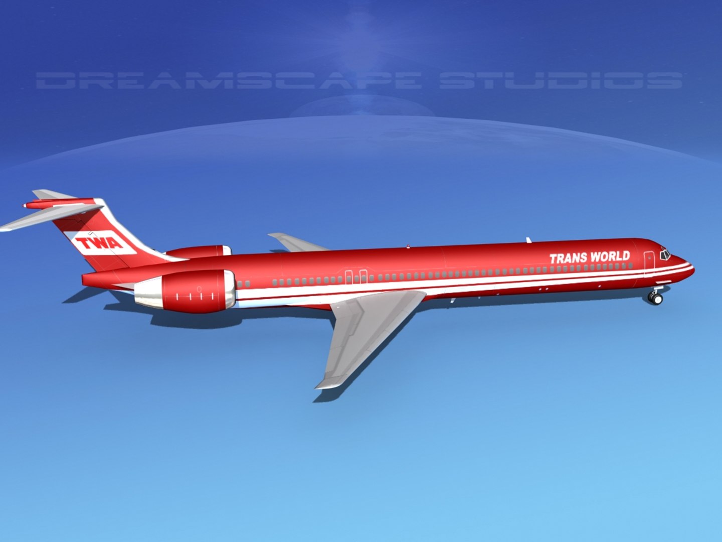 Md-90 Jet Commercial 3d Model