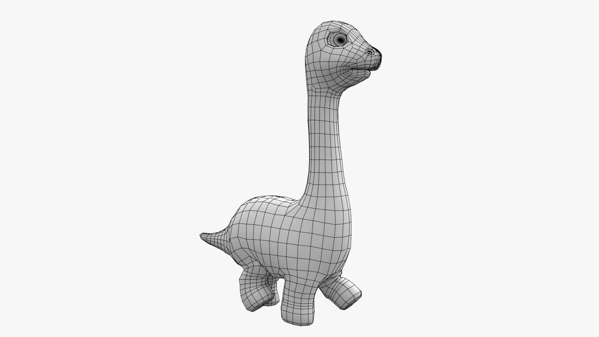 Cartoon Baby Brontosaurus 3D - TurboSquid 1511071
