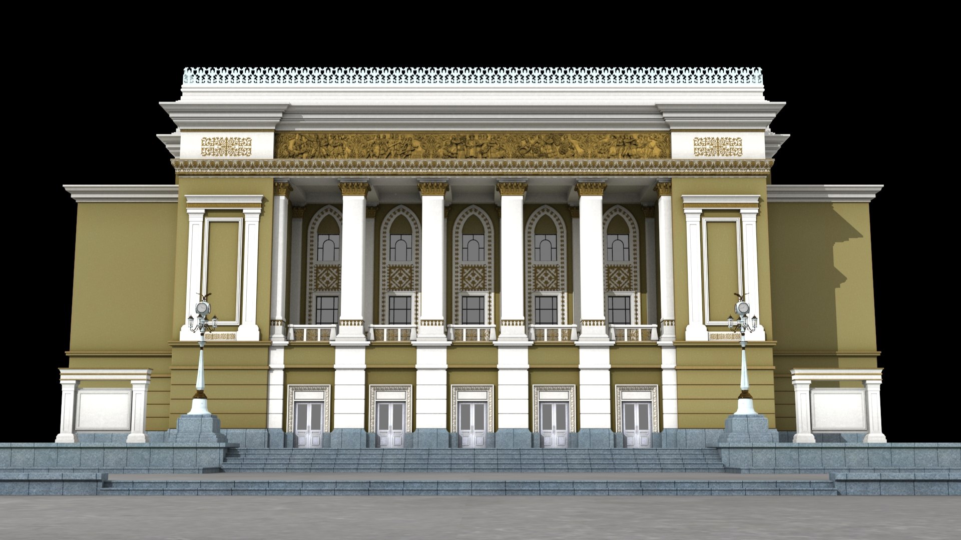 3D Abay Opera House Almaty Model - TurboSquid 1150854