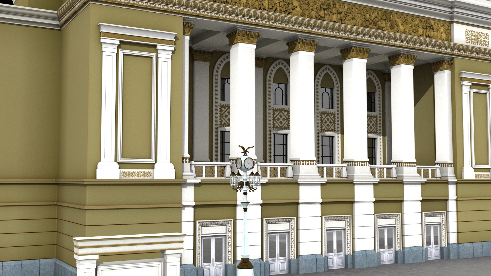 3D Abay Opera House Almaty Model - TurboSquid 1150854