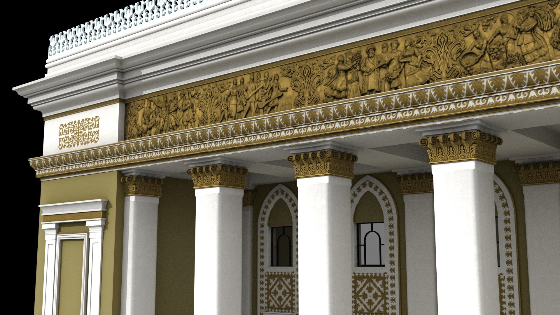 3D Abay Opera House Almaty Model - TurboSquid 1150854
