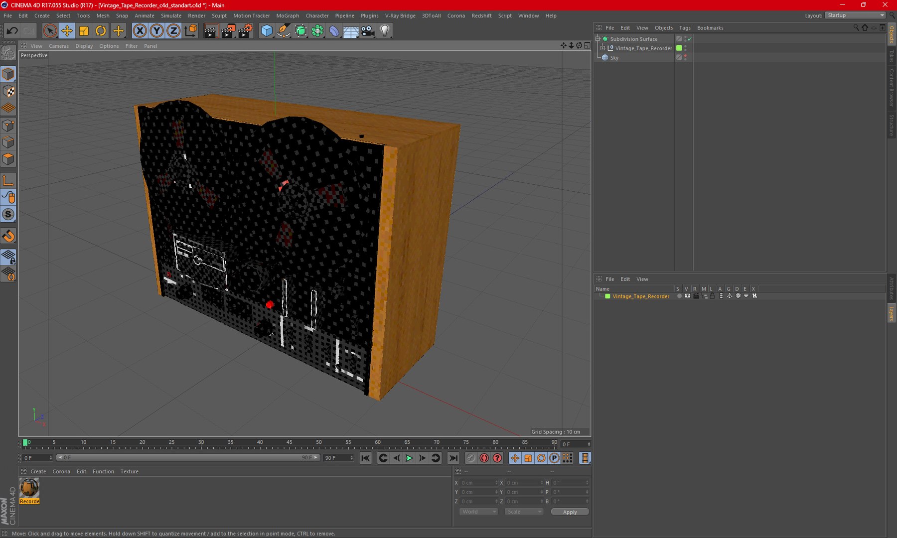 3D Vintage Tape Recorder - TurboSquid 2206597