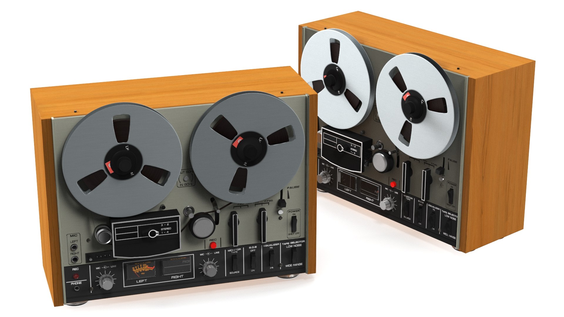 3D Vintage Tape Recorder - TurboSquid 2206597