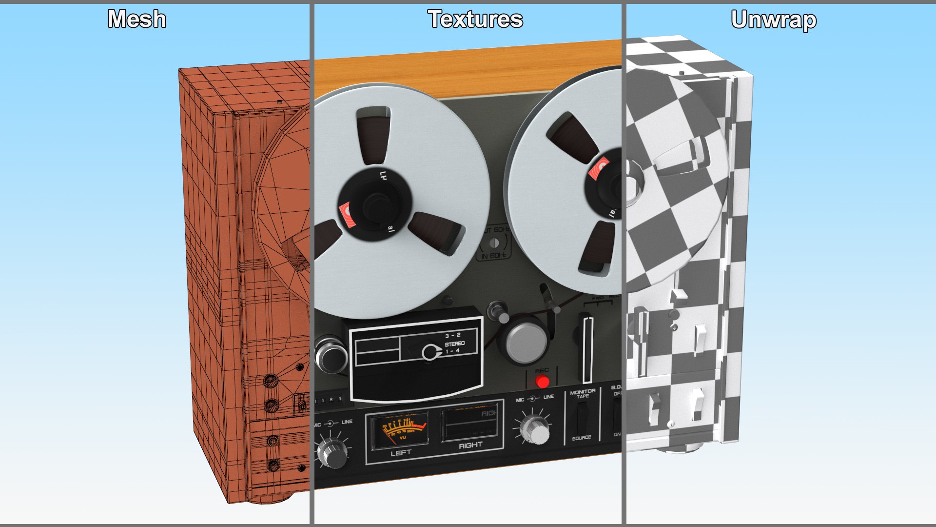 3D Vintage Tape Recorder - TurboSquid 2206597