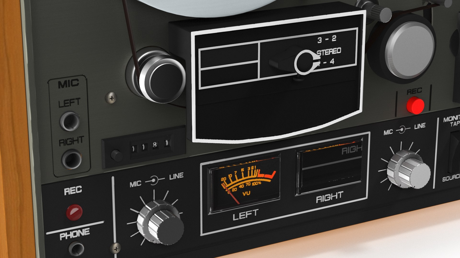 3D Vintage Tape Recorder - TurboSquid 2206597