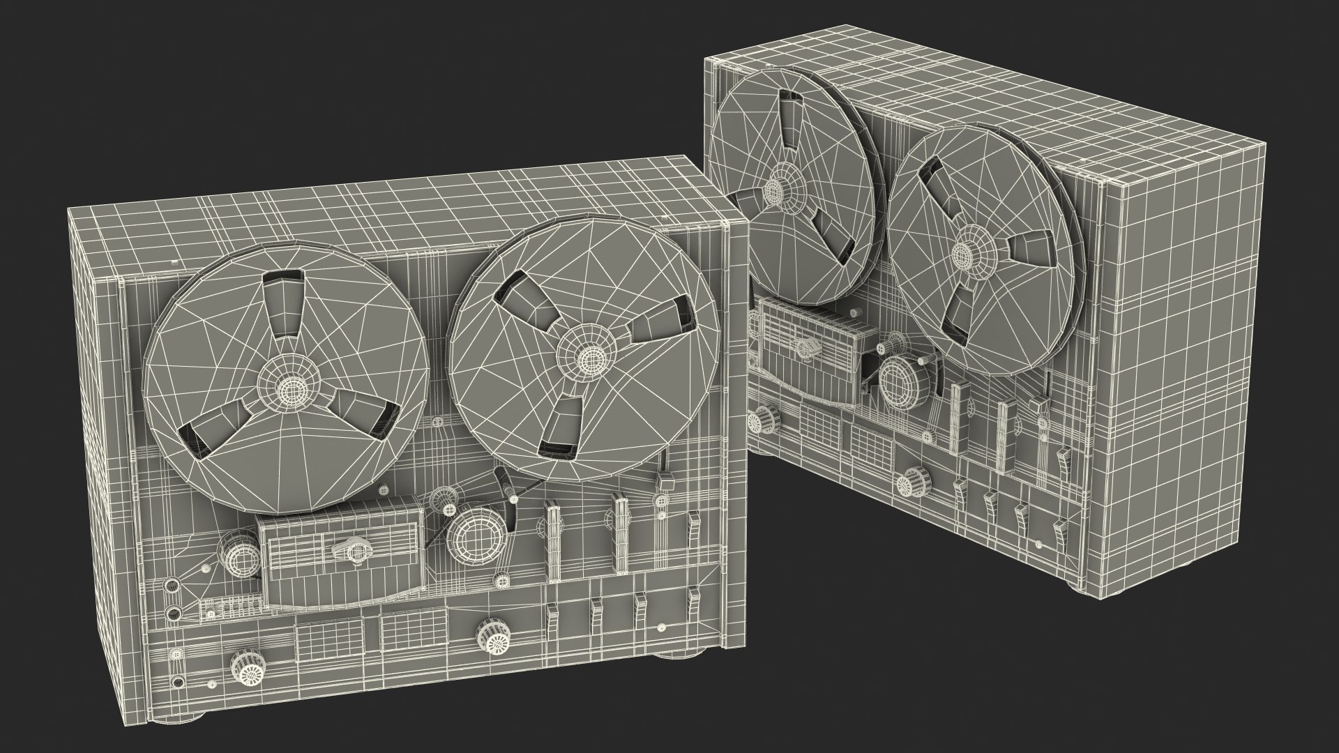 3D Vintage Tape Recorder - TurboSquid 2206597