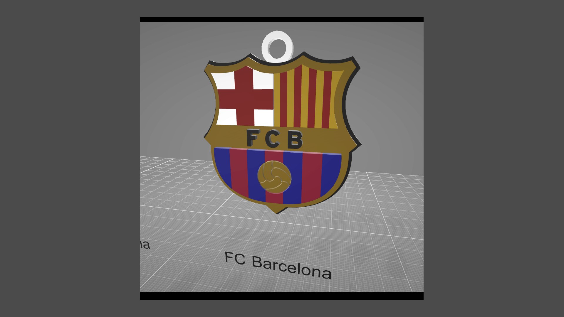 3D FC Barcelona Logo Team Printable And Renderable Keychan - TurboSquid ...
