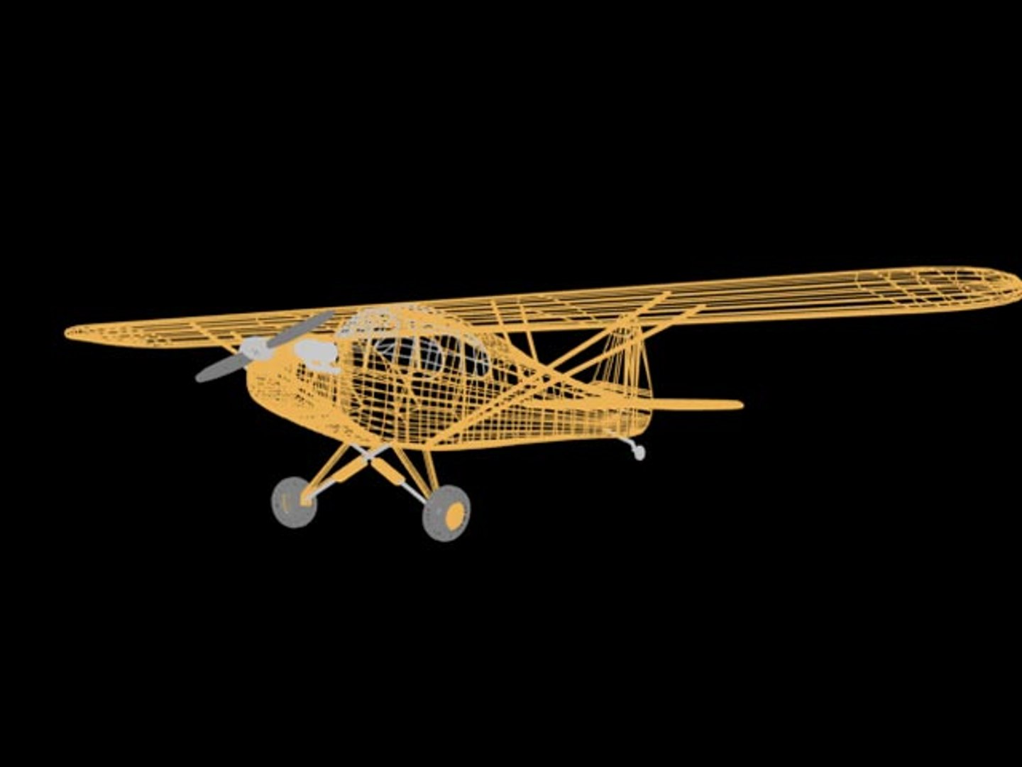 Piper J3 Cub Floats 3ds
