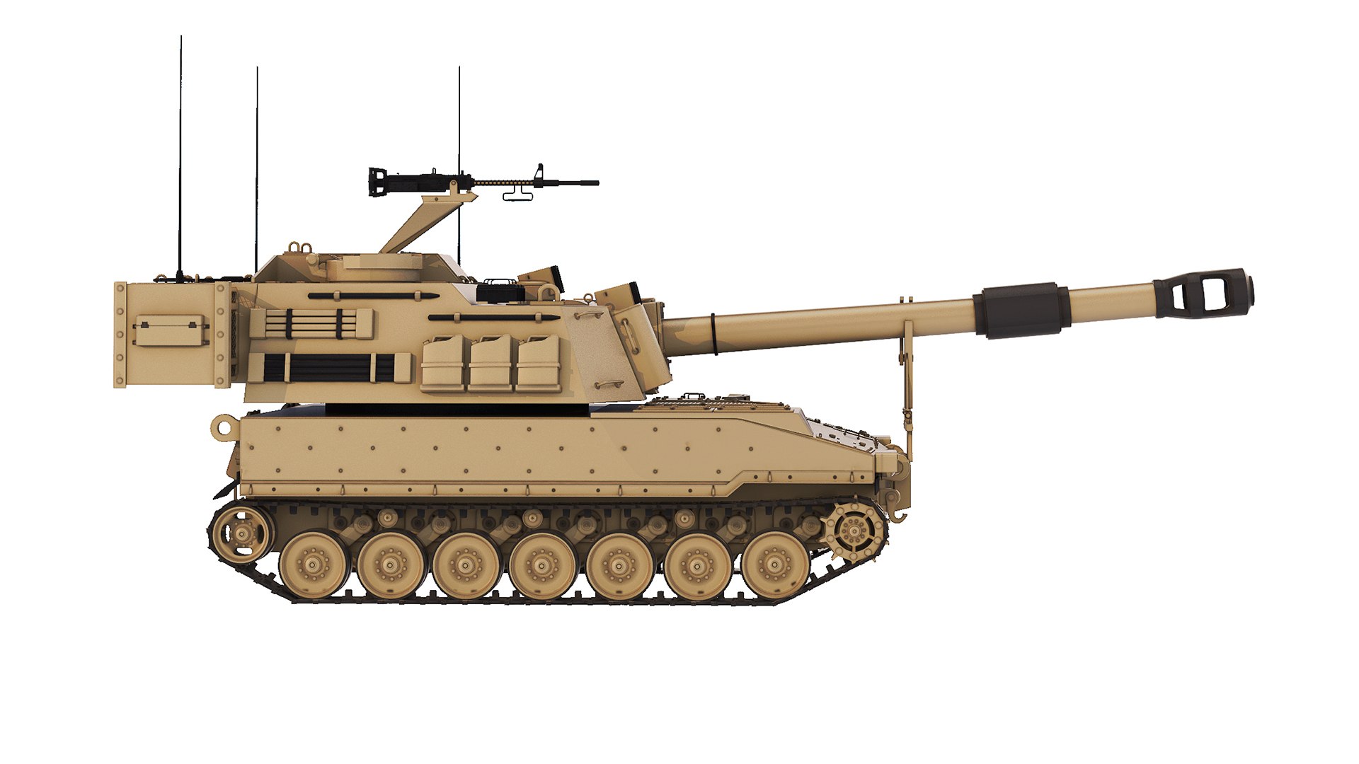 Self-Propelled Howitzer M109A6 Paladin 2019 3D Model - TurboSquid 1895096