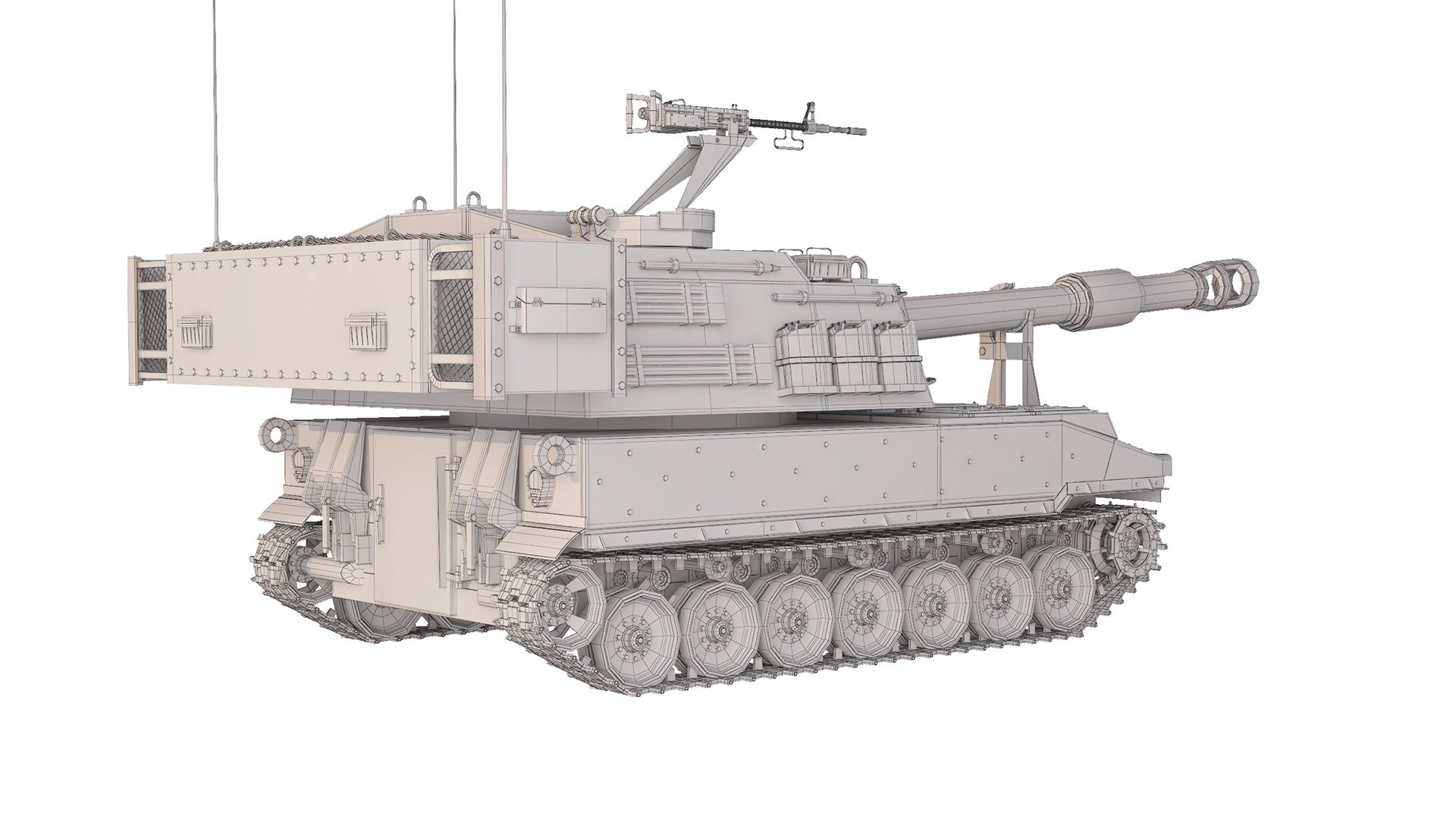Self-Propelled Howitzer M109A6 Paladin 2019 3D Model - TurboSquid 1895096