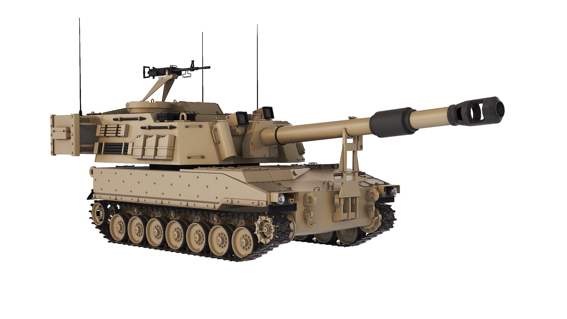 Self-Propelled Howitzer M109A6 Paladin 2019 3D Model - TurboSquid 1895096
