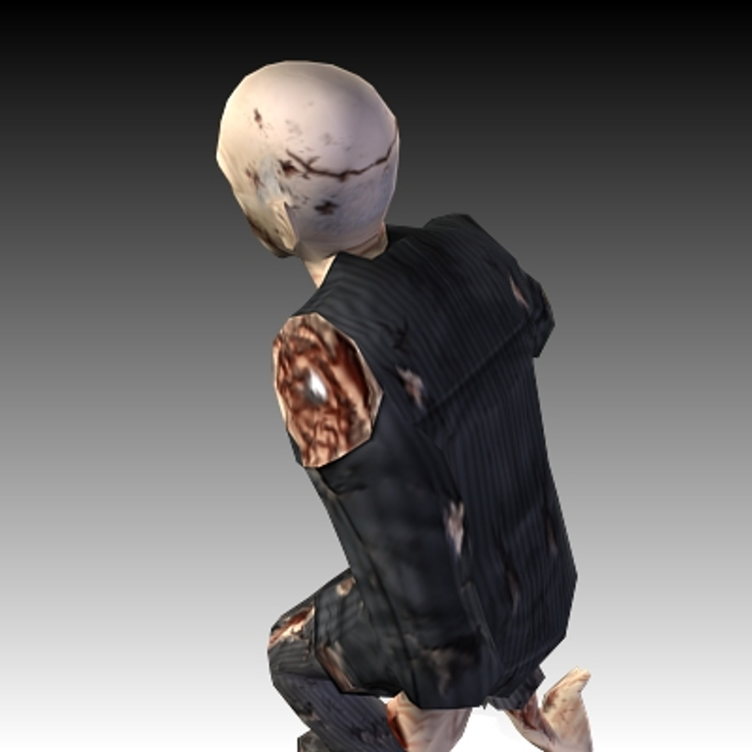 3d zombie walk animation model