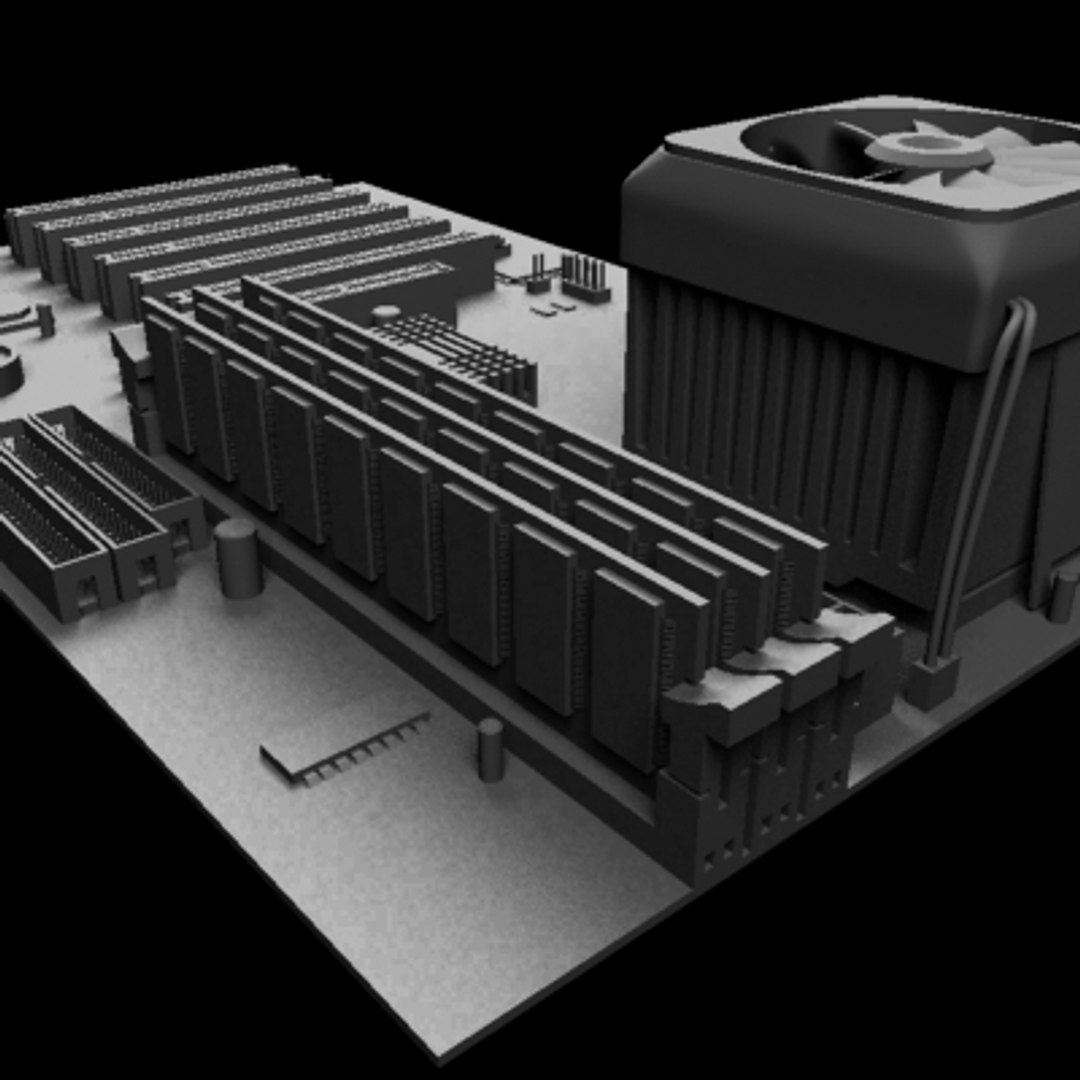 3d motherboard model