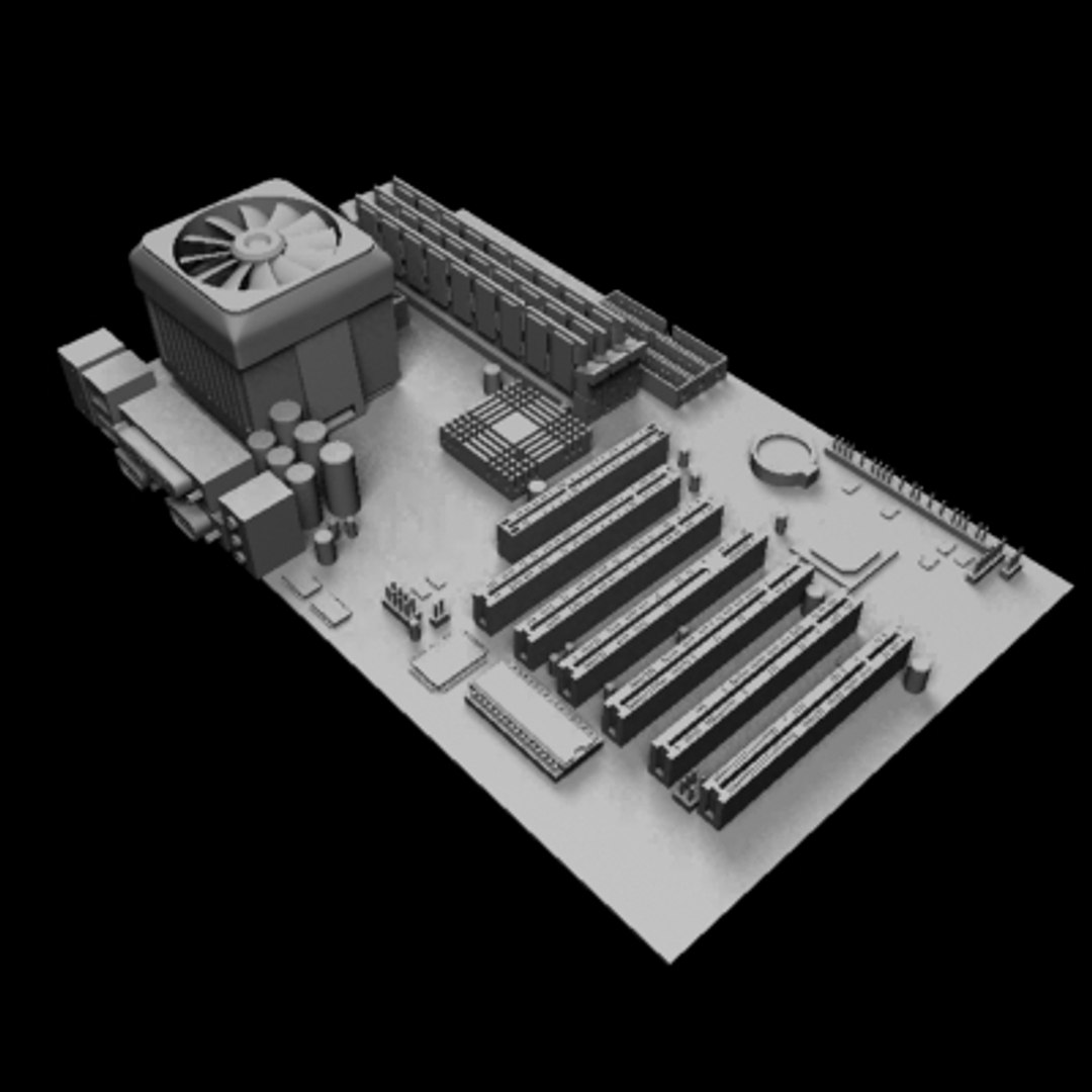 3d motherboard model